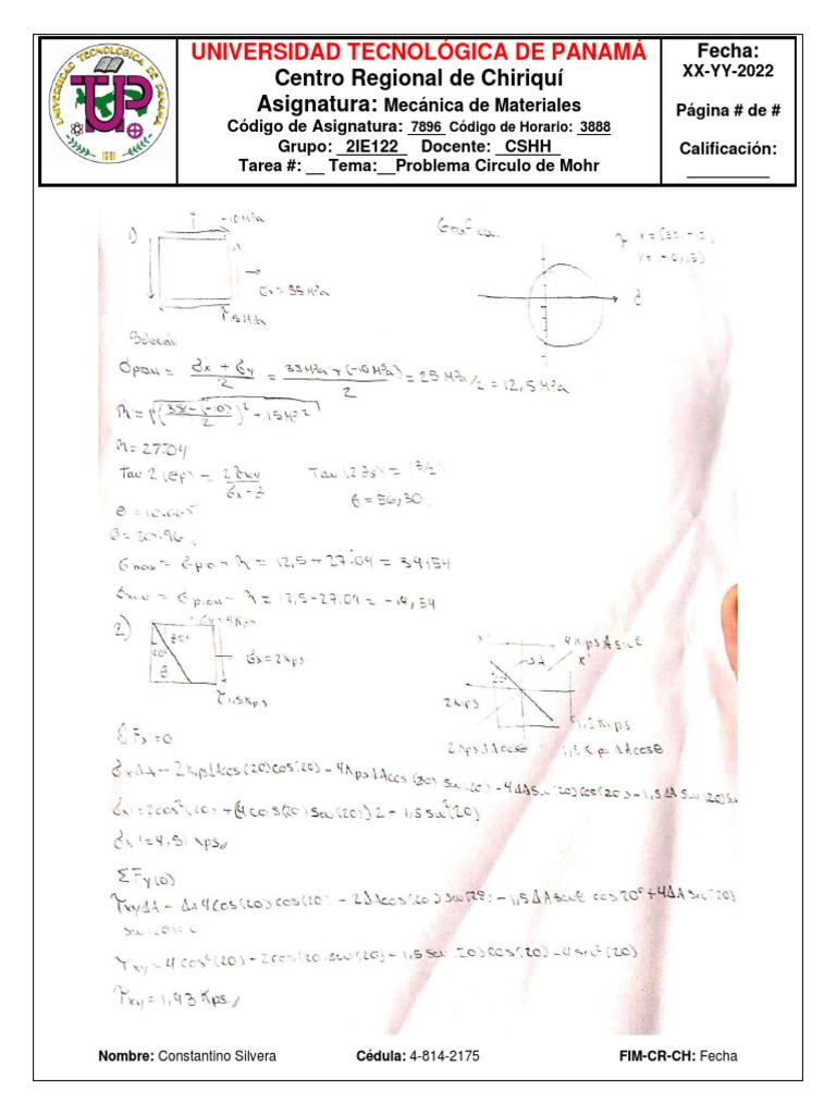 Problemas Circulo de Morh | PDF