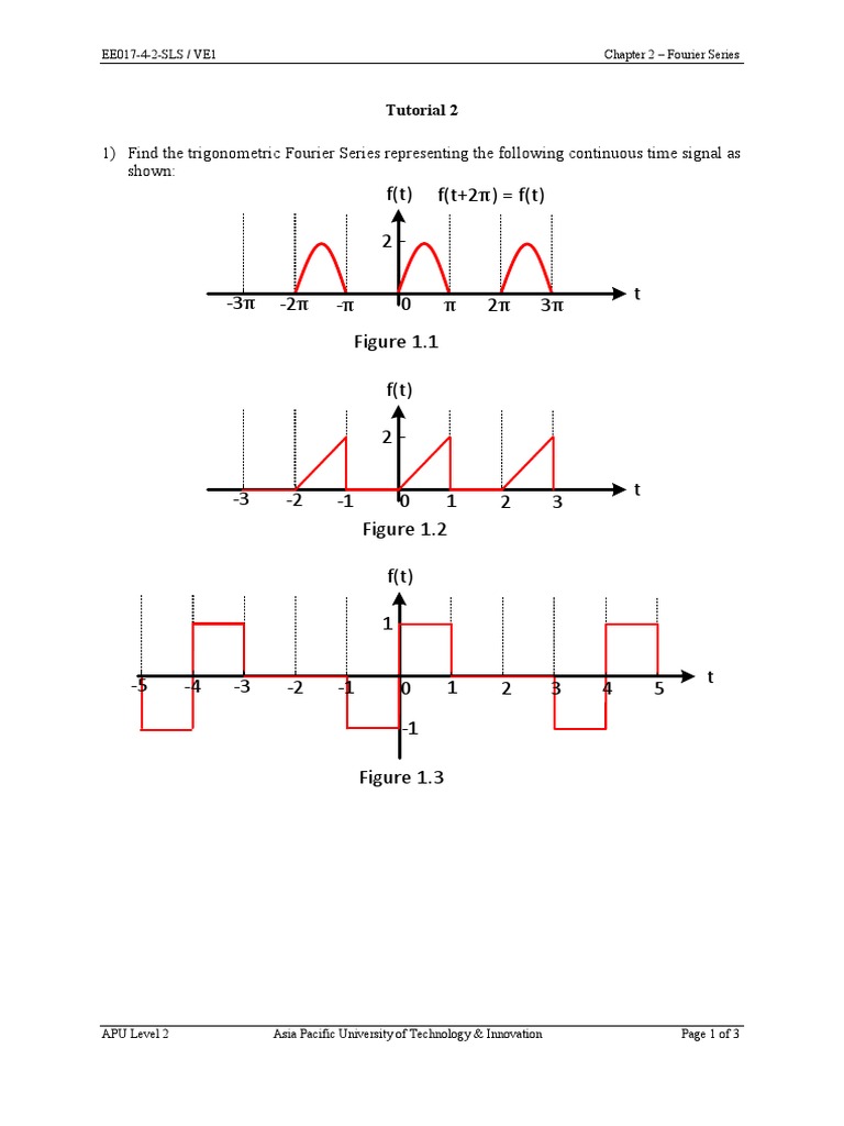 Tutorial 2 | PDF | Spectral Density | Low Pass Filter