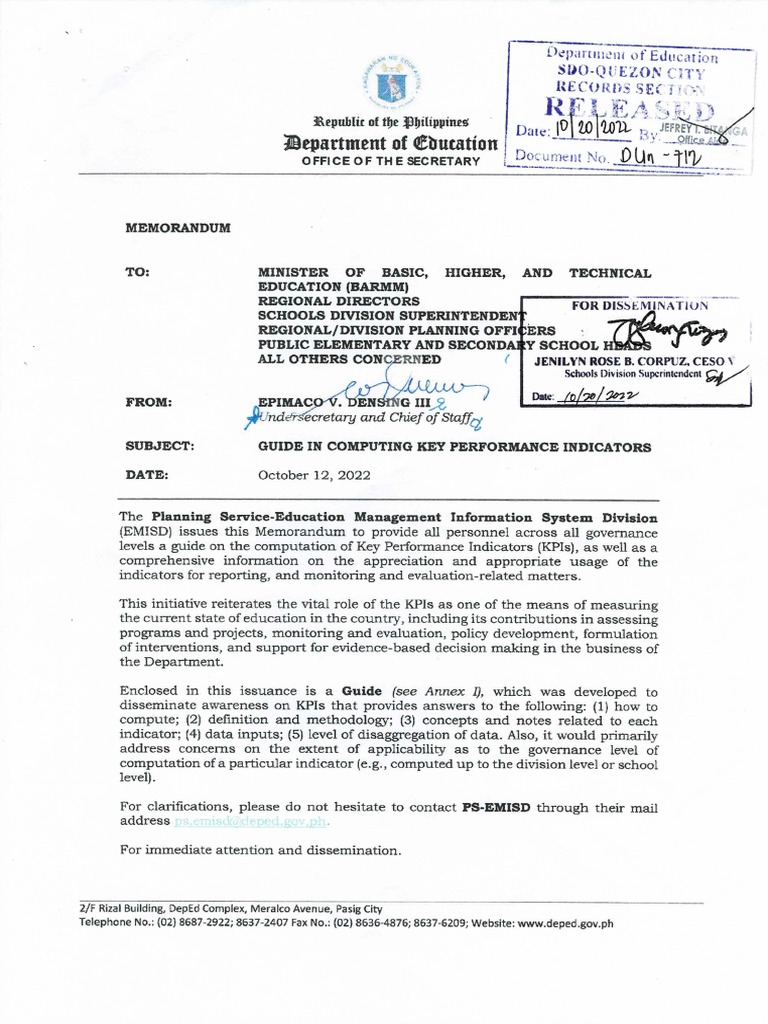 Guide in Computing Key Performance Indicators | PDF