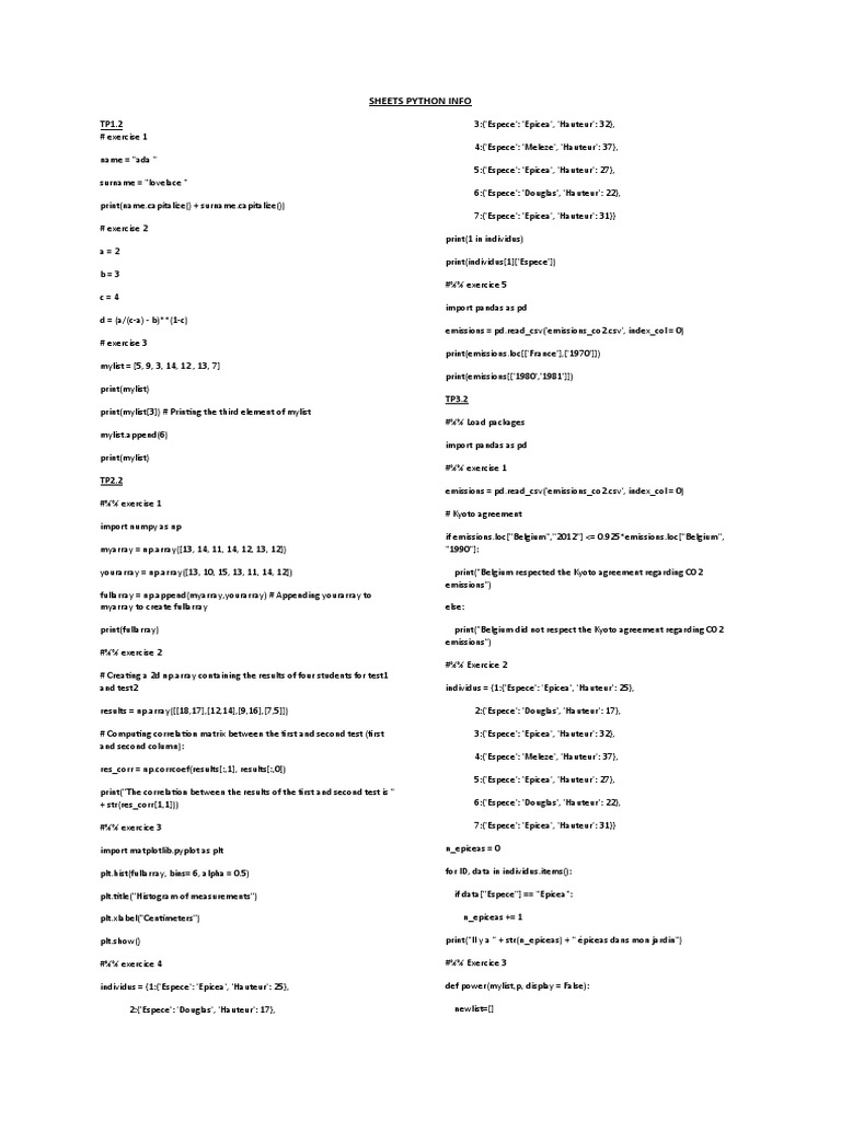 Python Exercises for Data Analysis | PDF
