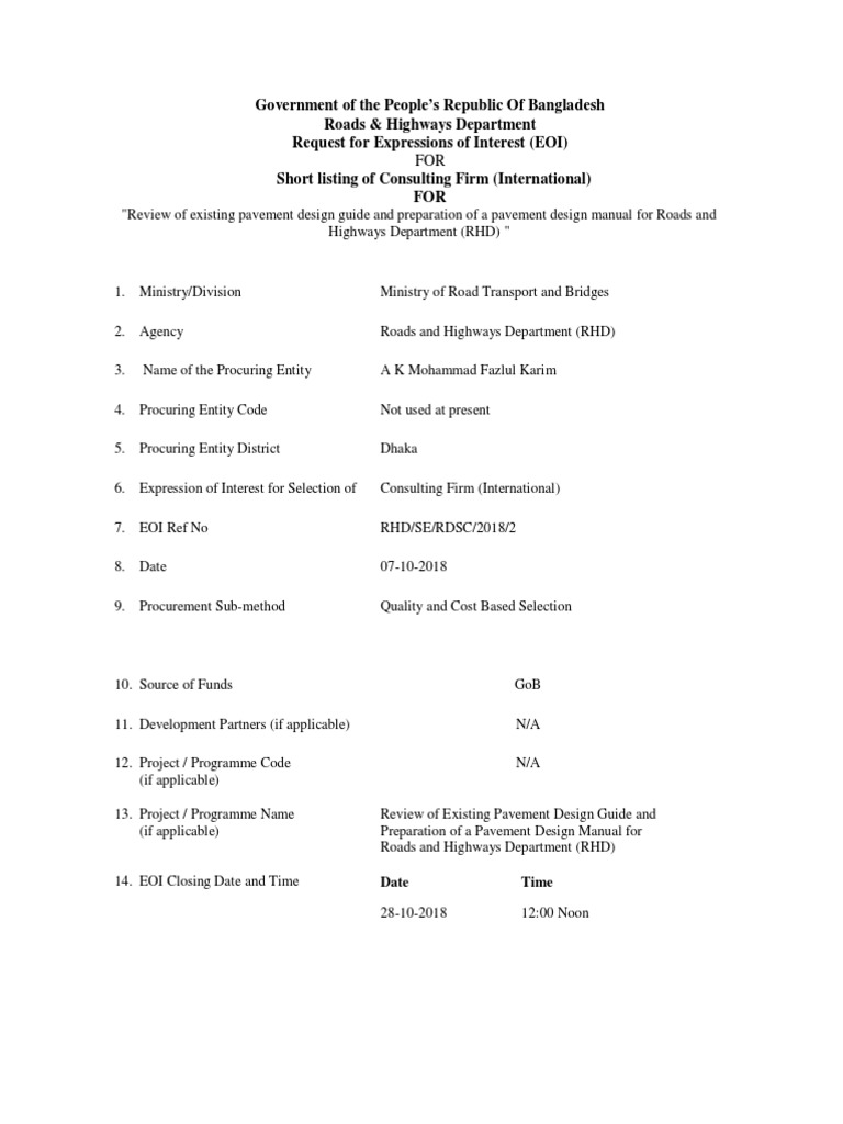 Eoi Standard Formate For Advertising 07 10 18 | PDF