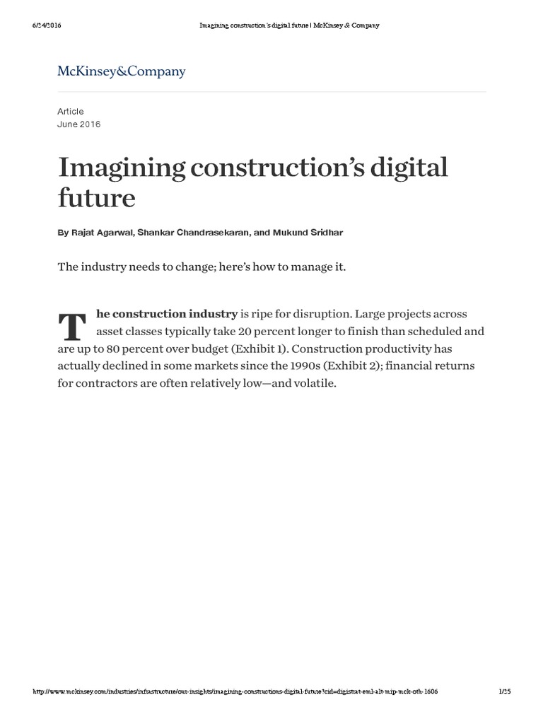 McKinsey Report Construction June2016 PDF | PDF | Building Information ...