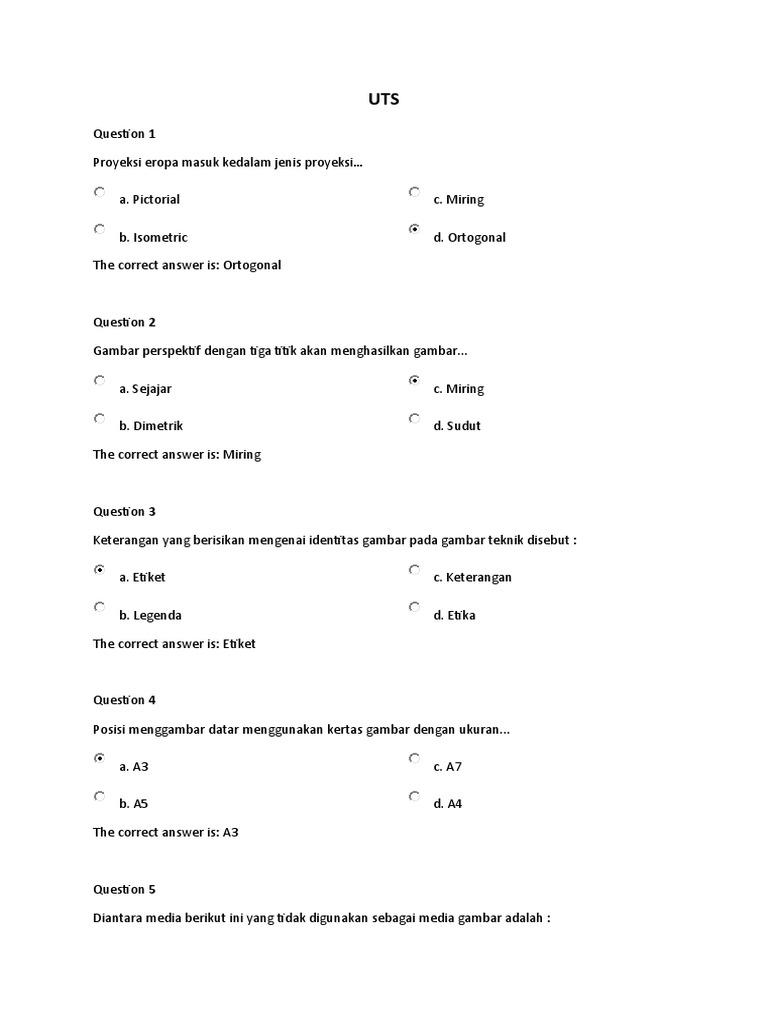 Kumpulan Soal Vclass Gamtek | PDF