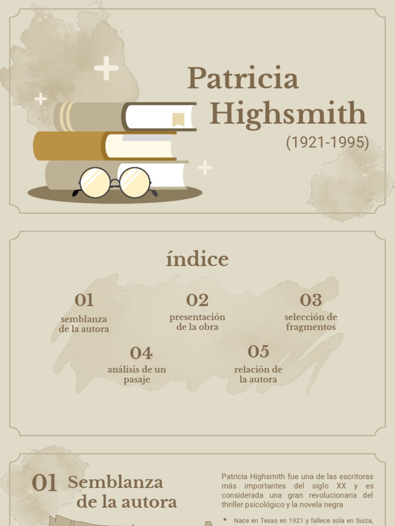 Patricia Highsmith: Vida y Obra | PDF