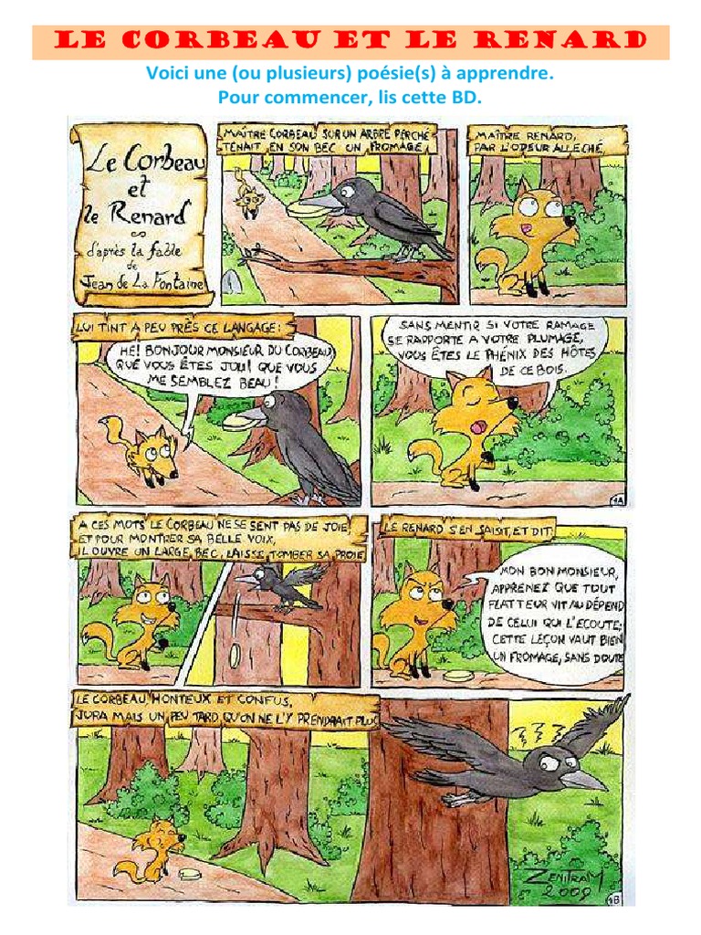 Le Corbeau Et Le Renard 1 | PDF | Oiseaux