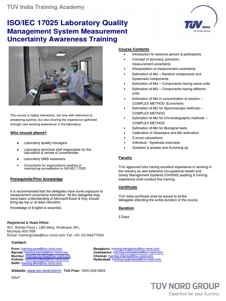 Laboratory Quality Management System Uncertainty Awarness Training ...