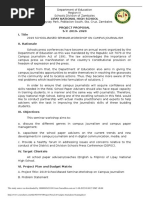 Campus Journalism Action Plan 2014-2015 | PDF | News | Journalism