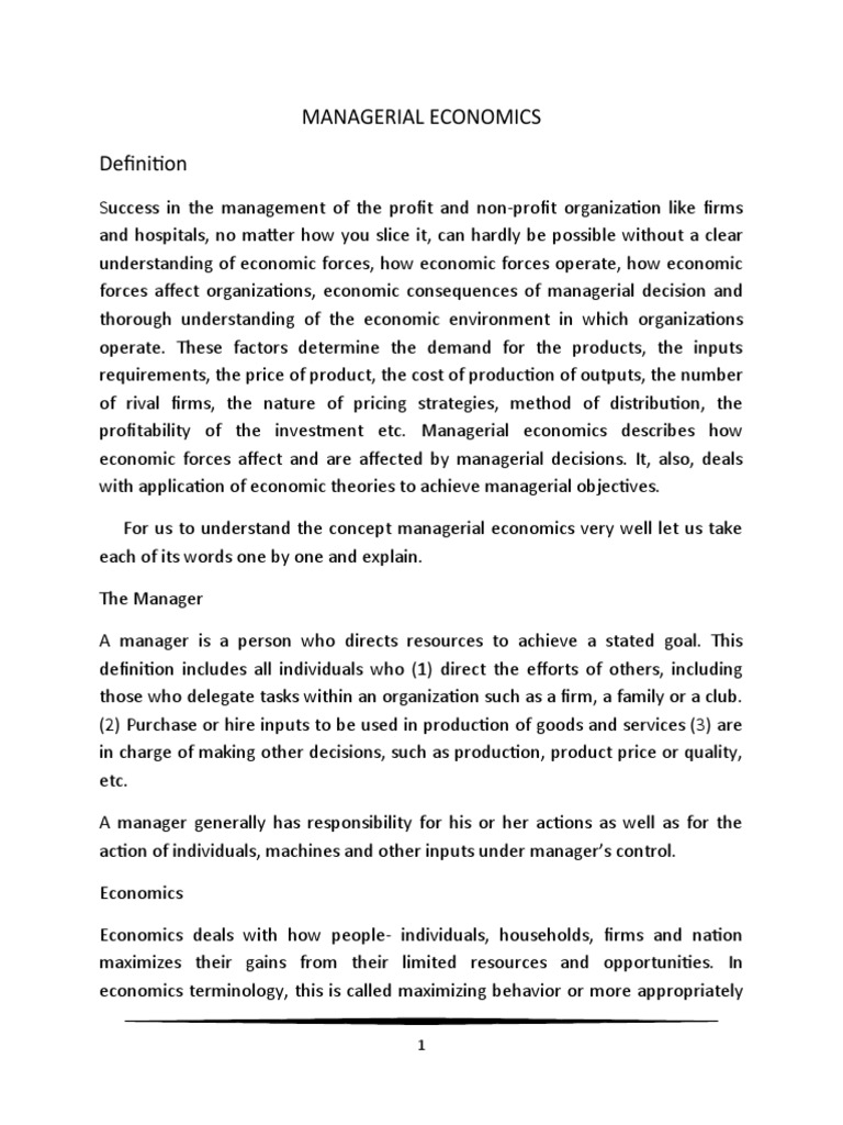 Understanding Managerial Economics: An In-Depth Look at How Economic ...