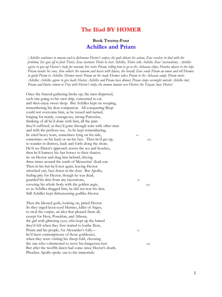The Iliad | PDF | Hector | Achilles