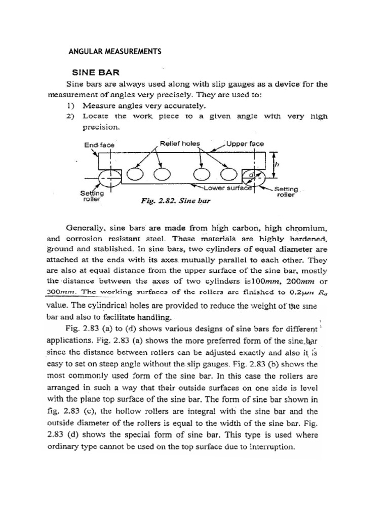 Tutorial 7A Sine Bar | PDF
