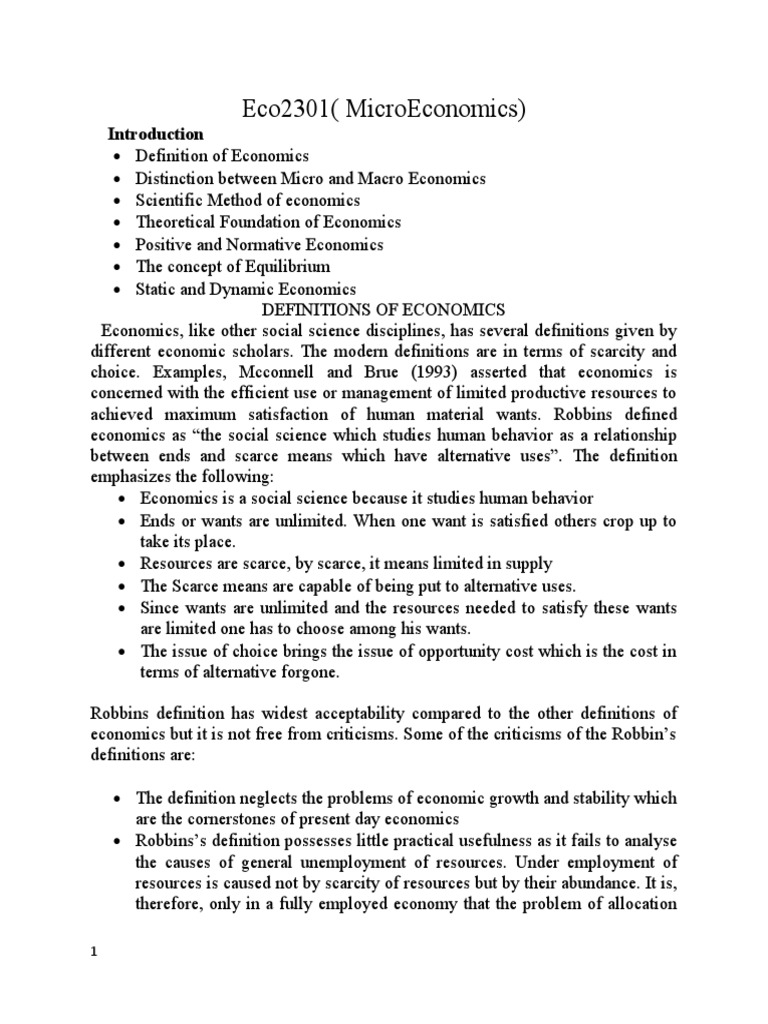 Principles of Microeconomics Explained | PDF | Economics | Microeconomics