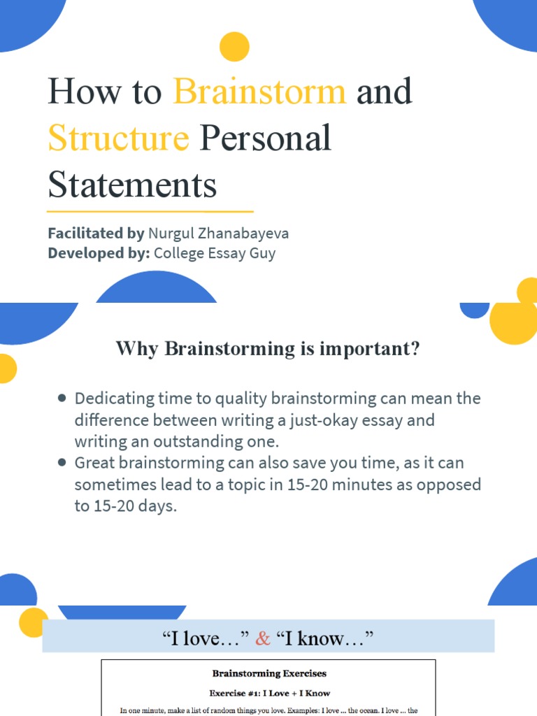 CEG Brainstorming + Structure | PDF | Essays | Brainstorming