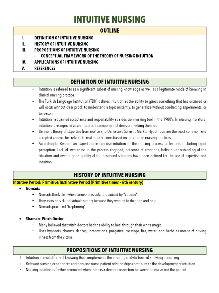 Intuitive Nursing | PDF | Nursing | Intuition