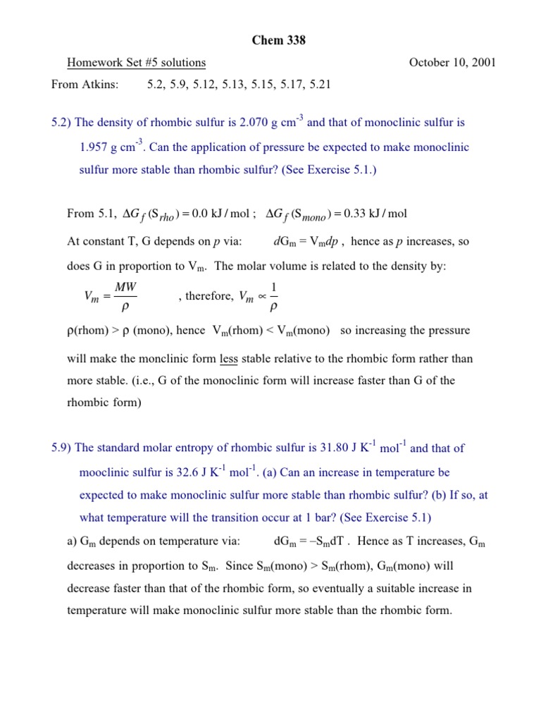 5.15 Quiz: Vapor Pressure of Mercury | PDF | Phase (Matter) | Mole (Unit)