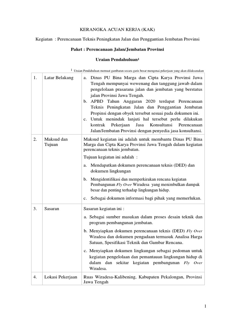 Perencanaan Jalan dan Jembatan Jawa Tengah | PDF | Seni | Teknologi & Rekayasa