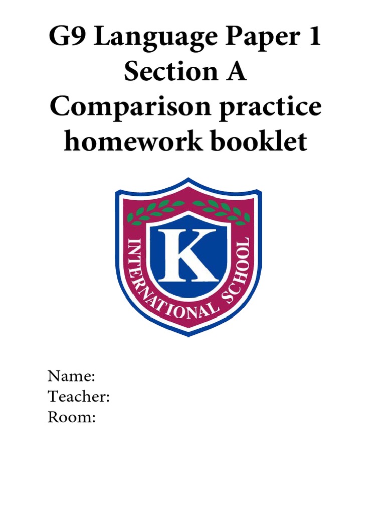 P1 Comparison Homework Booklet | PDF | Equestrianism