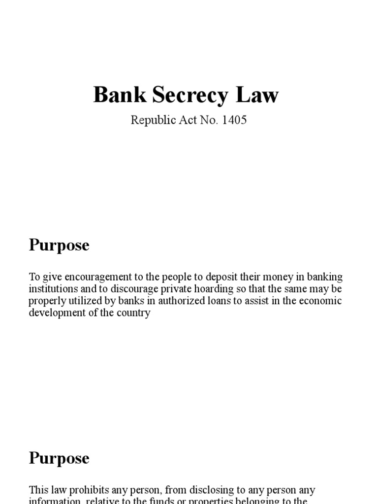Bank Secrecy Law | PDF | Banks | Money Laundering
