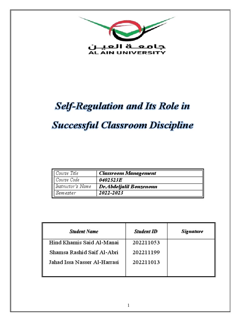 Self Regulation | PDF | Self-Management | Self Control