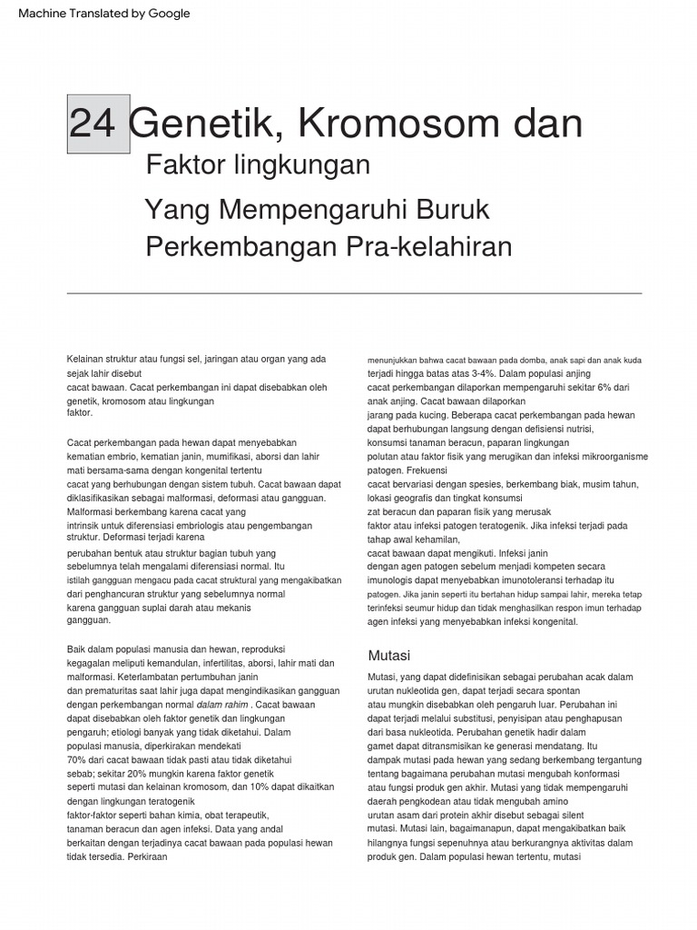 Kel 9 - Faktor Genetik, Kromosomal Dan Lingkungan Yang Mempengaruhi ...