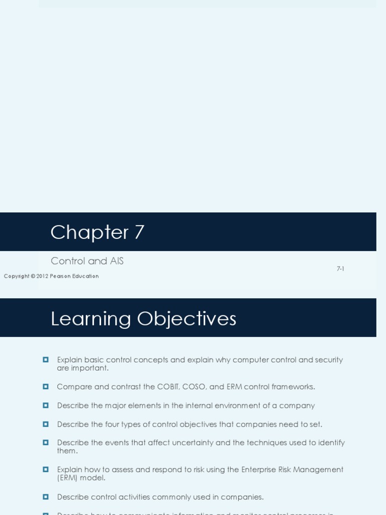 AIS Chap 7 | PDF | Internal Control | Audit