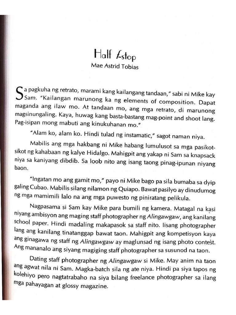 Half F Stop Mae Astrid Tobias | PDF