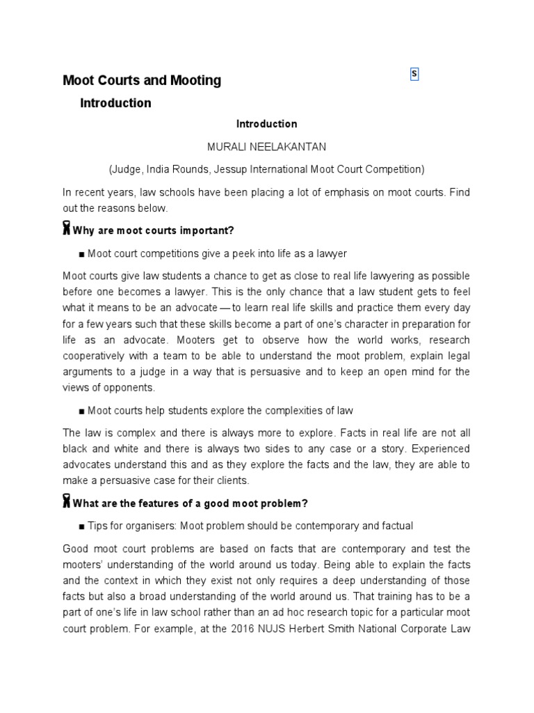 Moot Courts and Mooting Rules | PDF | Precedent | Supreme Court Of The ...