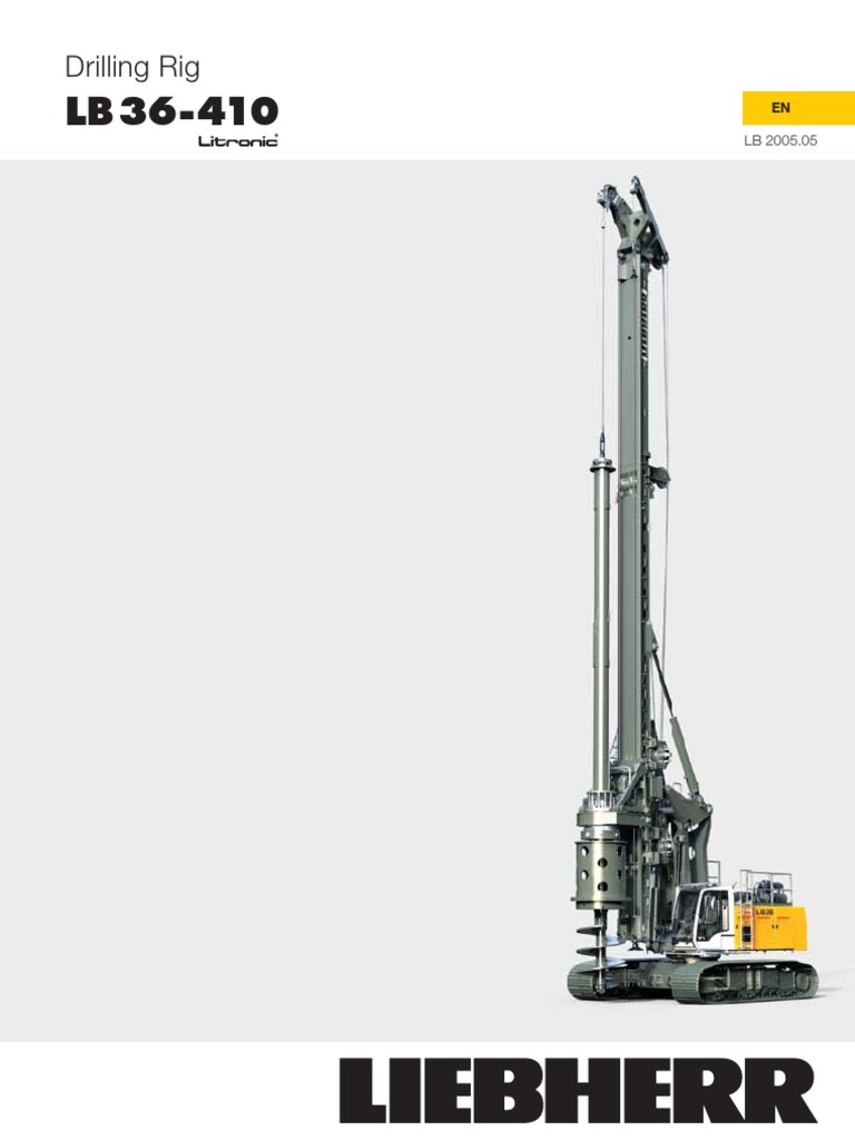 Liebherr lb36 Drilling Rig | PDF | Drilling | Machines