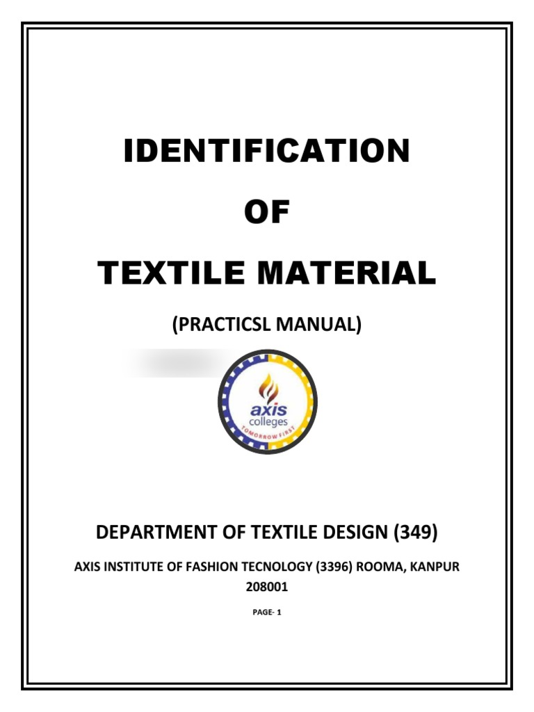TEXTILE MATERIAL PRACTICAL FIle | PDF | Textiles | Rayon