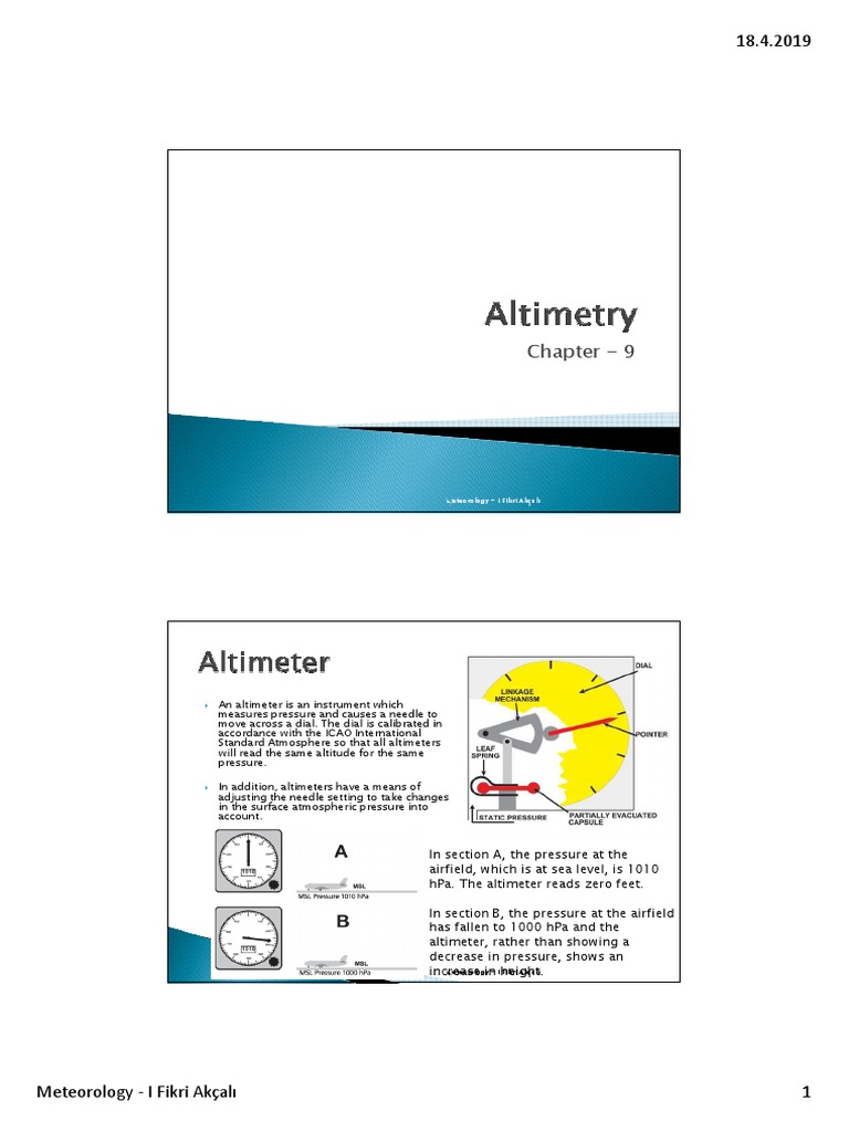 Chapter 9 Altimetry | PDF | Altimeter | Altitude