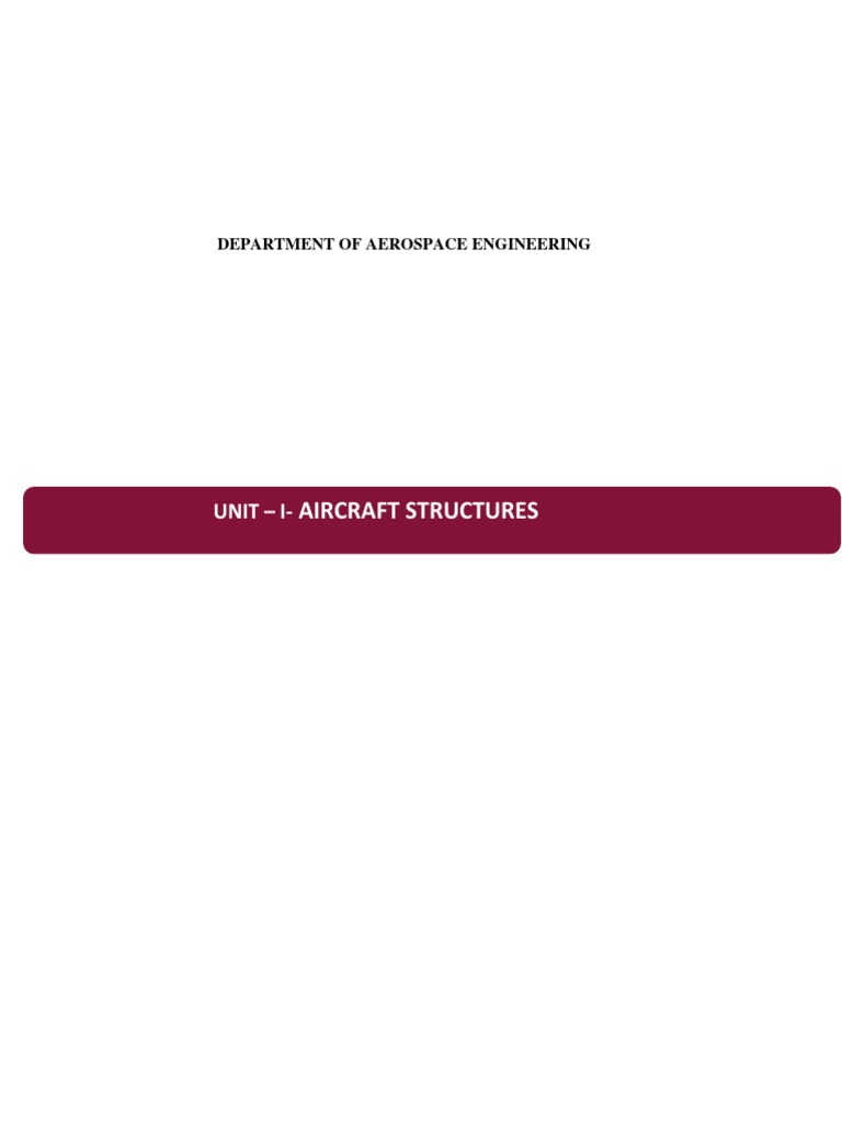 Aircraft Structures | PDF | Bending | Beam (Structure)