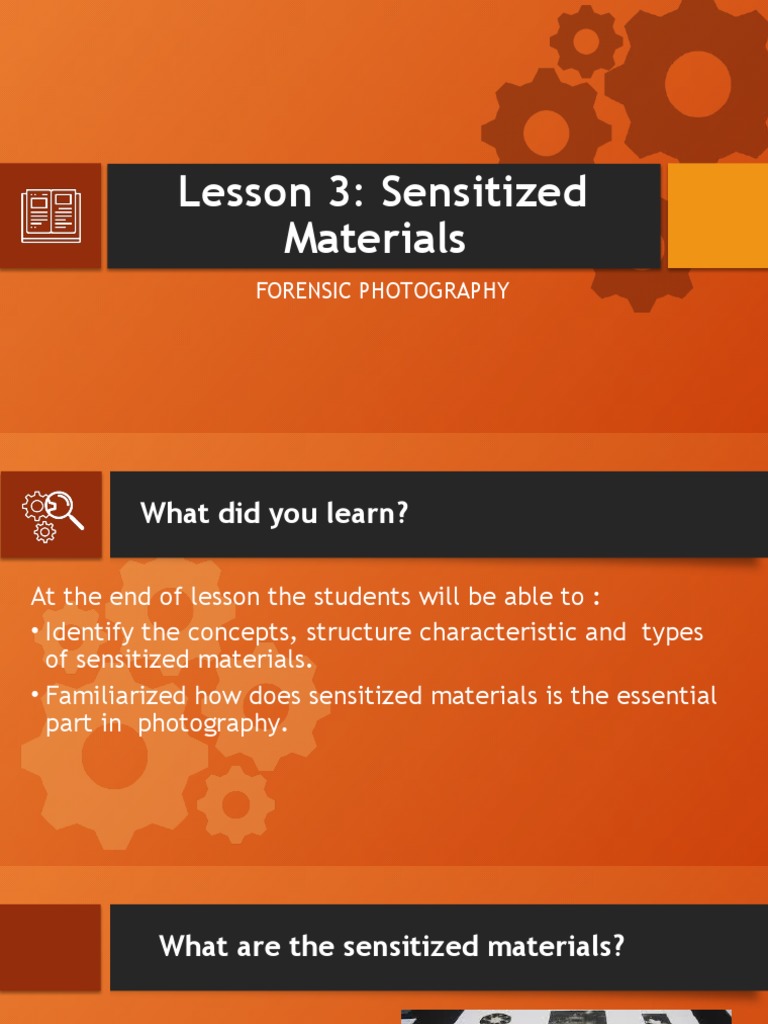 Forensic 1 Lesson 3 | PDF | Film Speed | Imaging