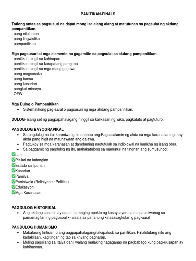 Panitikan FINALS | PDF