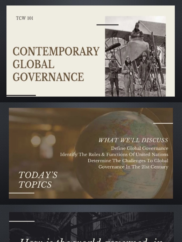 Understanding Global Governance Today | PDF | Governance | Global ...