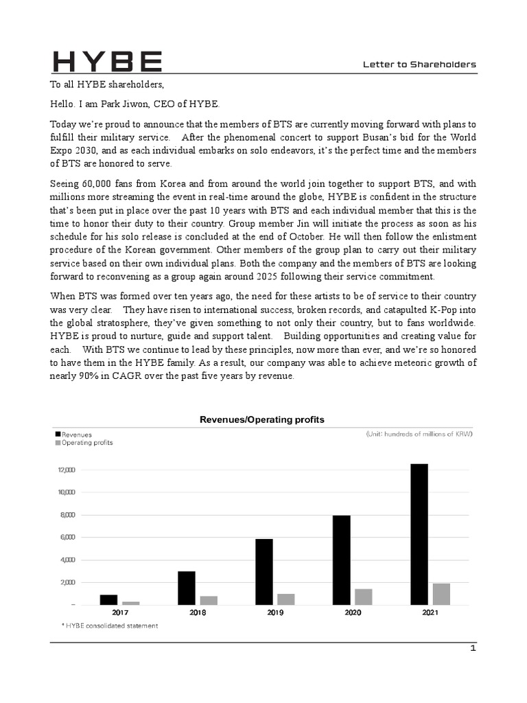 BTS Military Service Plans Announced | PDF