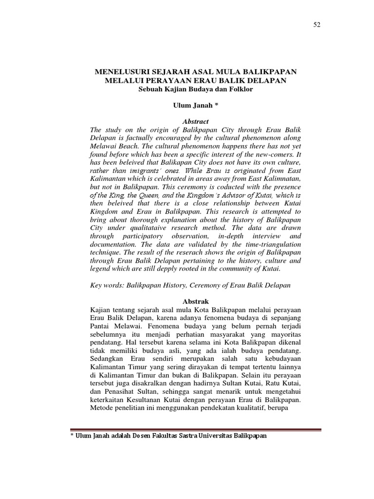 ID Menelusuri Sejarah Asal Mula Balikpapan | Download Free PDF ...