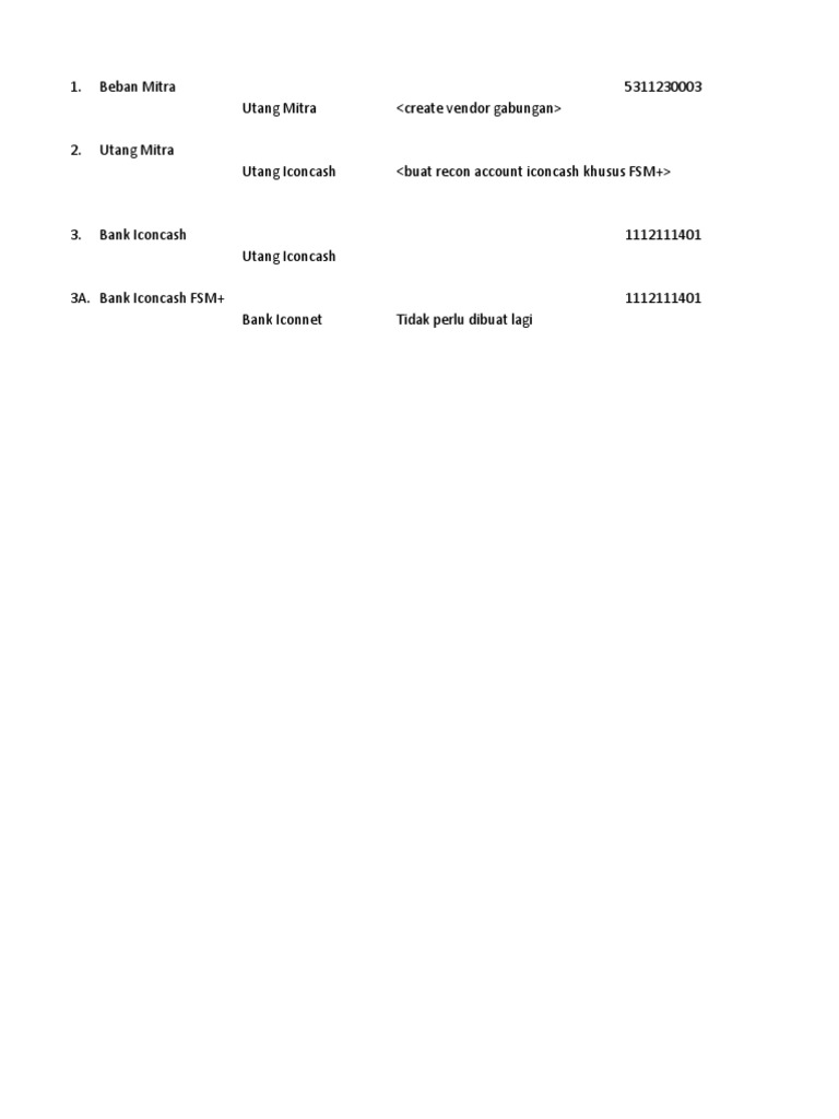 Revisi List GL To Be Created For FSM+ | PDF | Business | Computers