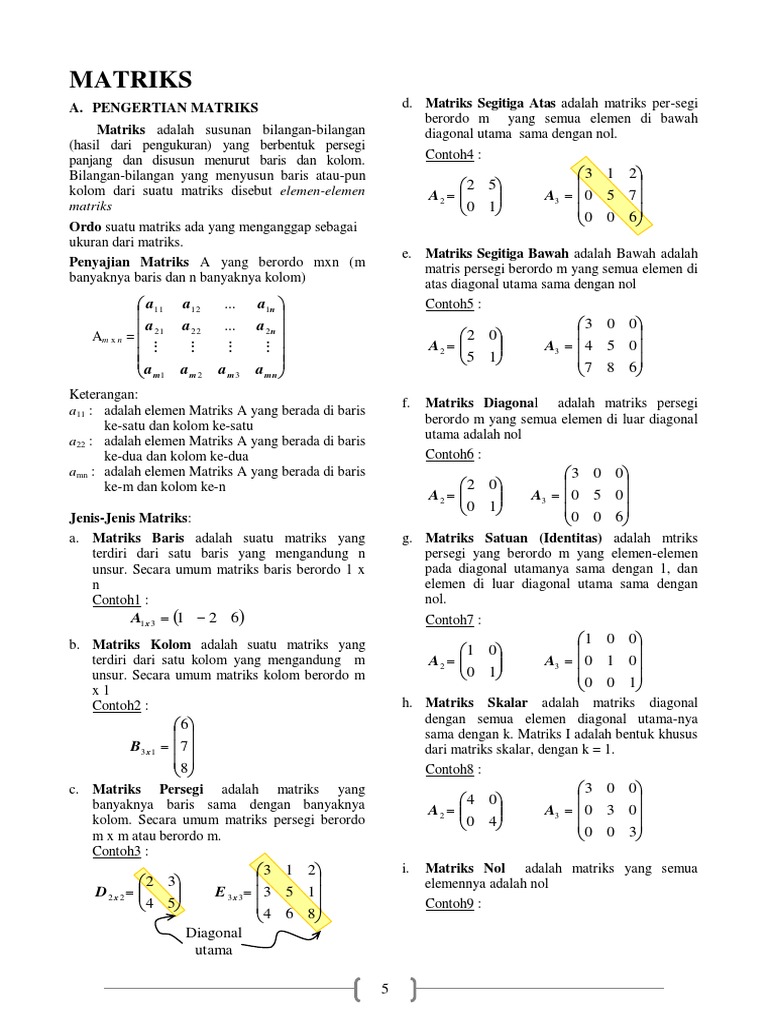 Materi Matriks | PDF