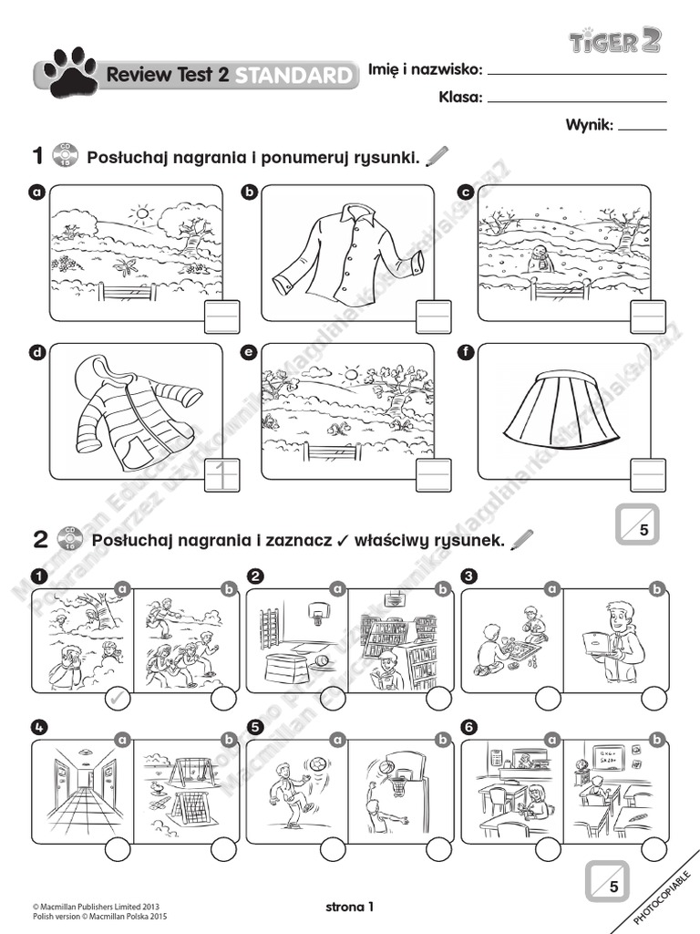 Tiger 2 Review Test 2 STANDARD | PDF