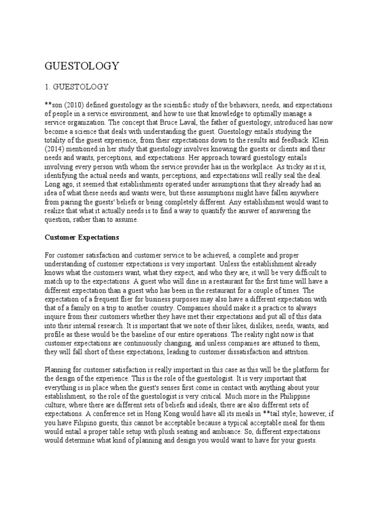 2 Guestology | Download Free PDF | Waiting Staff | Restaurants