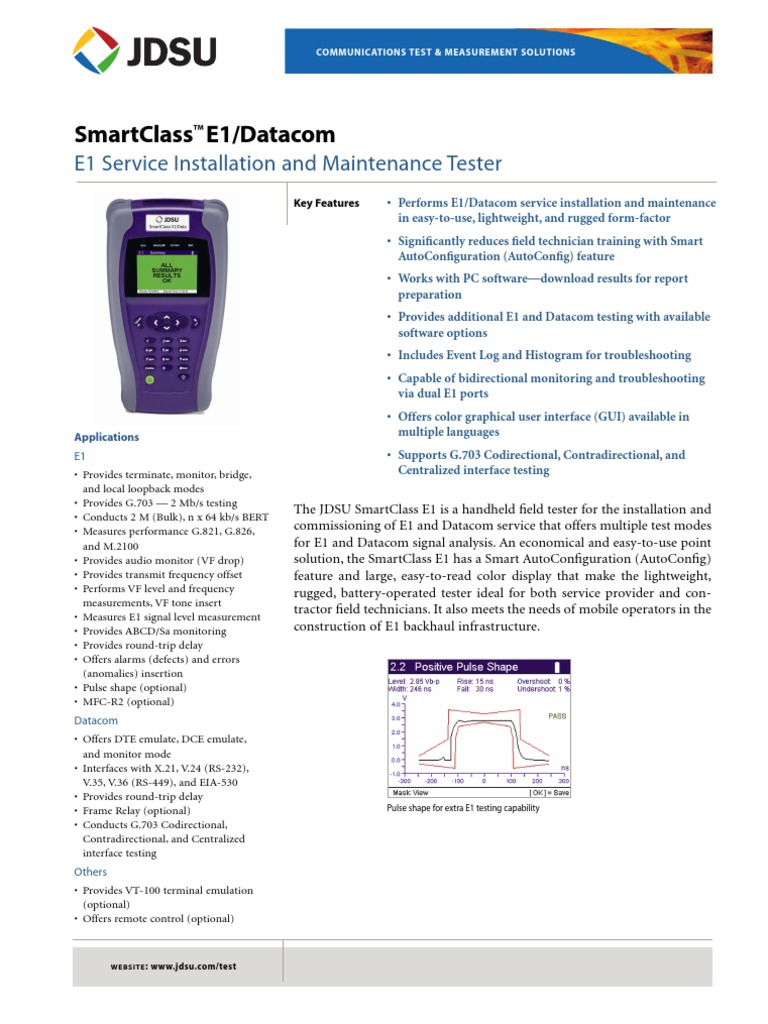 Jdsu Smartclass | PDF | Data Transmission | Electronics