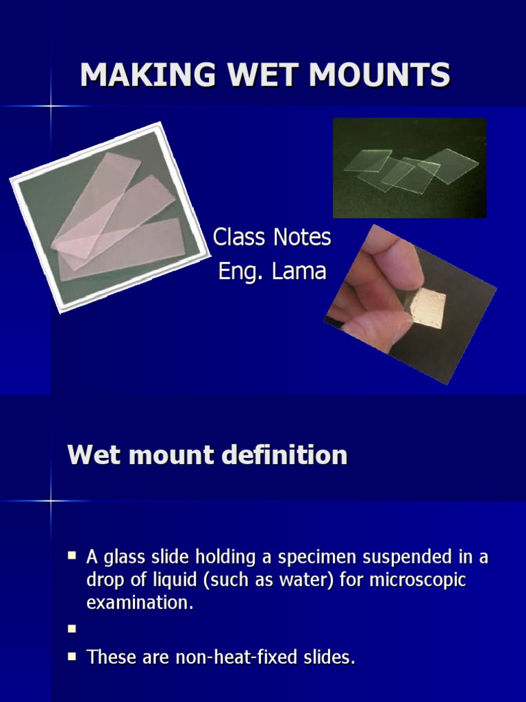 Lab. 4. Wet Mount Preparation | PDF Lab. 4. Wet Mount Preparation | PDF