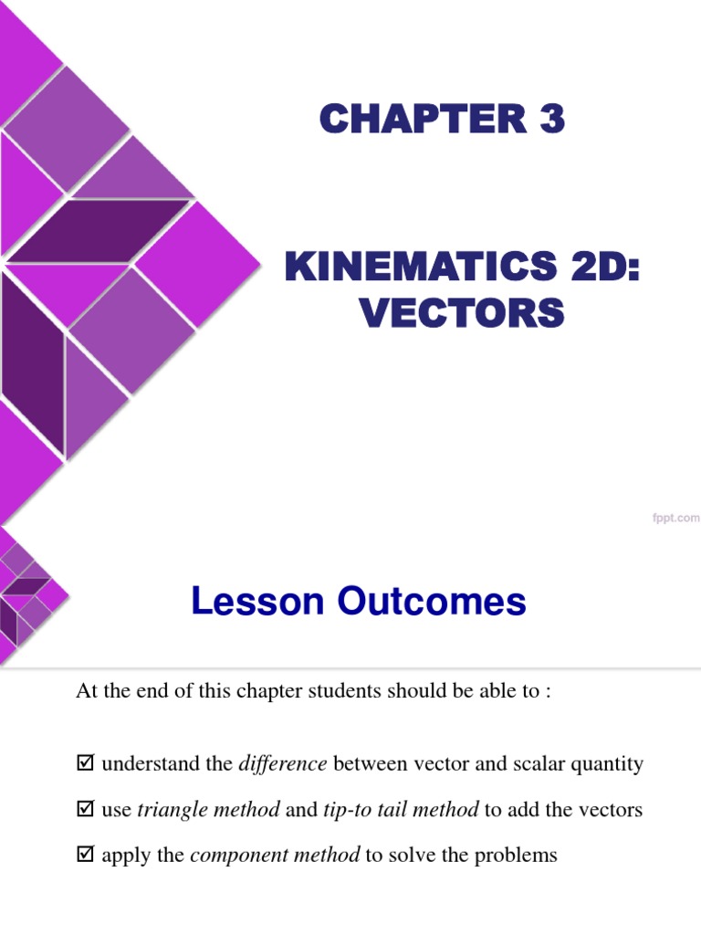 Chapter 3 - Kinematics 2D - Vector | PDF | Euclidean Vector | Euclidean ...