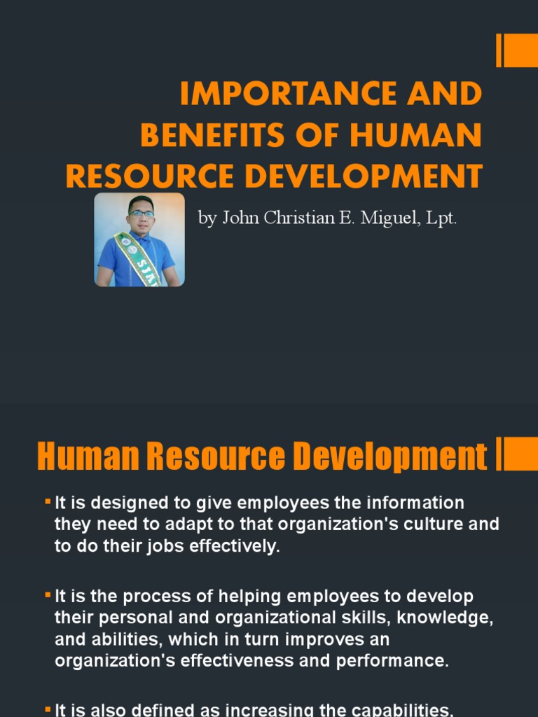 Importance and Benefits of Human Resource Development | PDF | Human ...