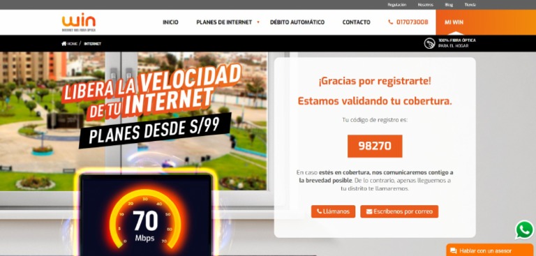 WIN - Internet 100% Fibra Óptica - Lima, Perú - Win - Pe | PDF