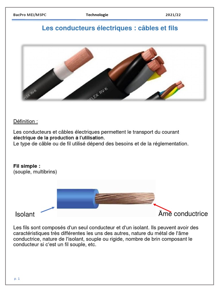 Les Conducteursélectriques Cours | PDF | Électricité | Électromagnétisme