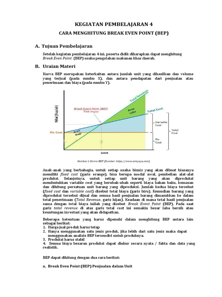 Cara Menghitung BEP | PDF