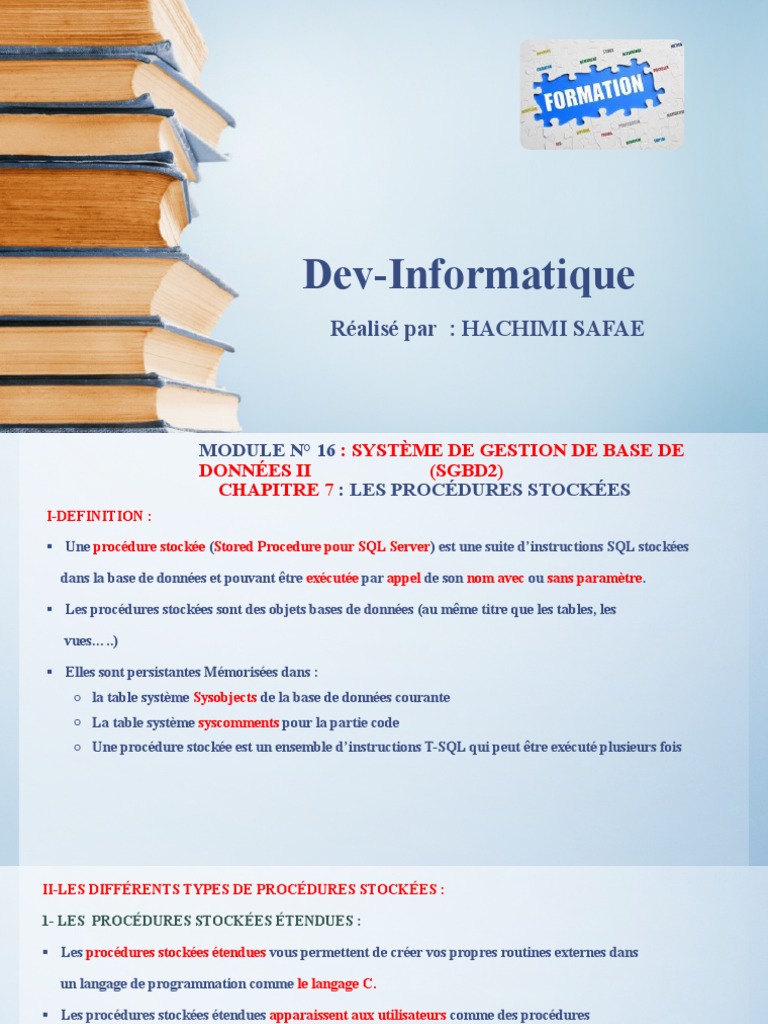 sgbd2 ch7 | PDF | Microsoft SQL Server | Bases de données