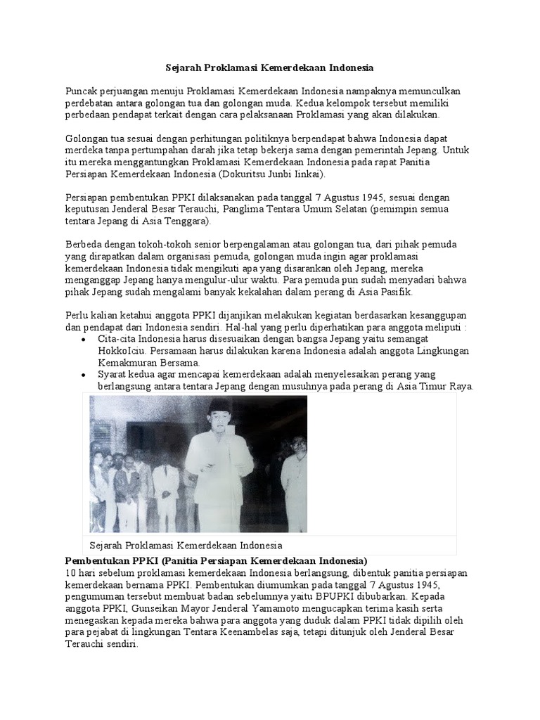 Sejarah Proklamasi Kemerdekaan Indonesia | PDF