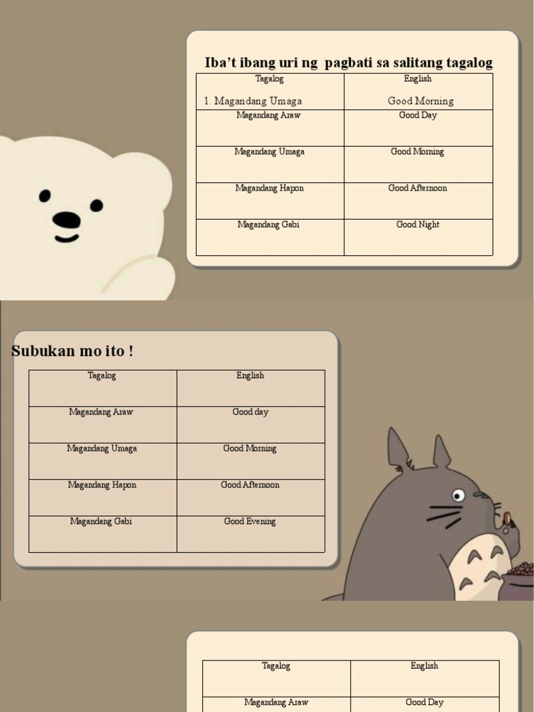 Tutor Guide For Filipino Language | PDF