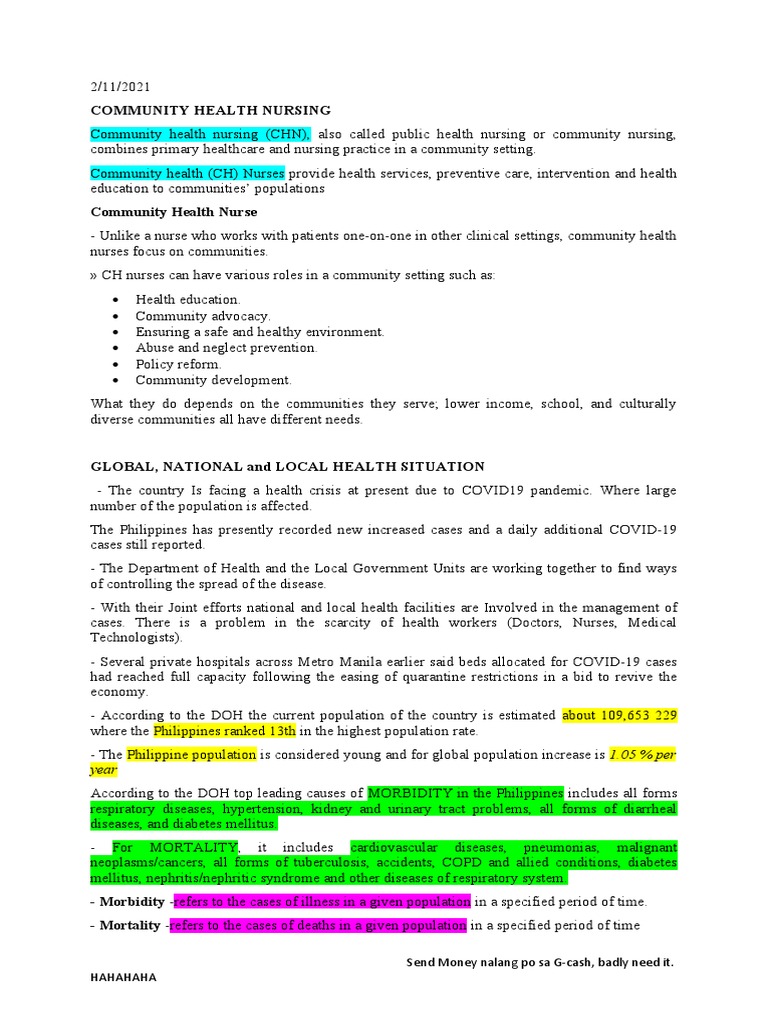 Community Health Nursing | PDF | Nursing | Health Promotion